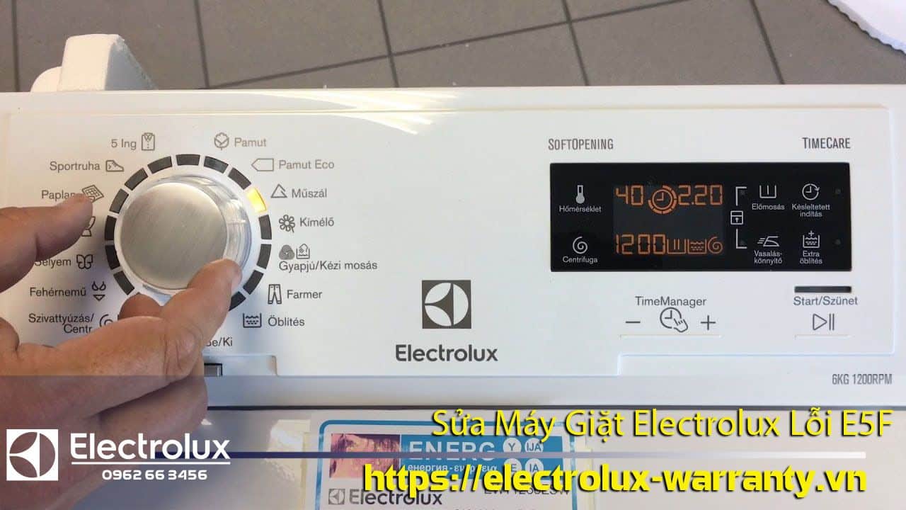 Vì sao máy giặt Electrolux lỗi E5F?